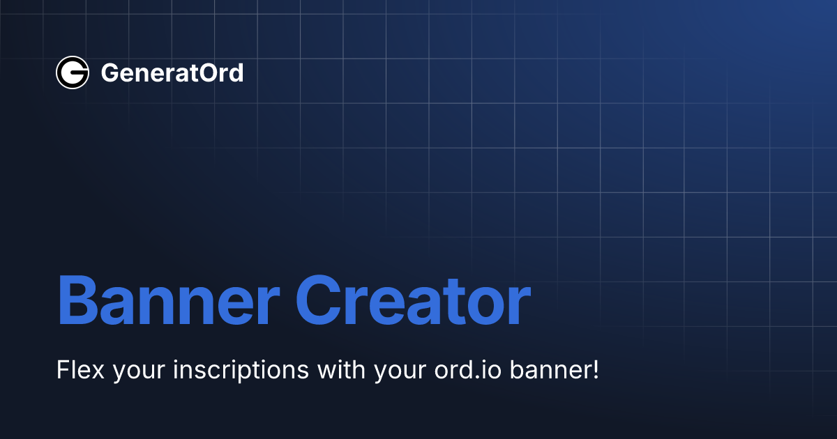 Banner Creator | GeneratOrd